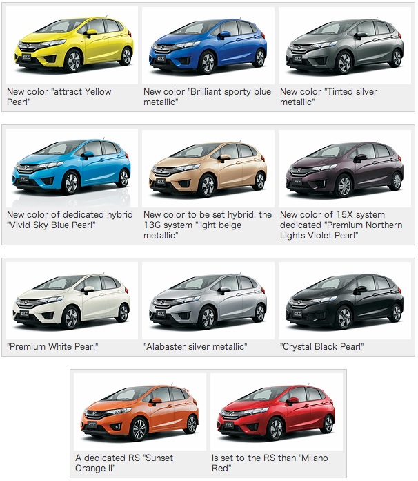 2014 Honda Jazz Colors 2014 Honda Jazz Colors