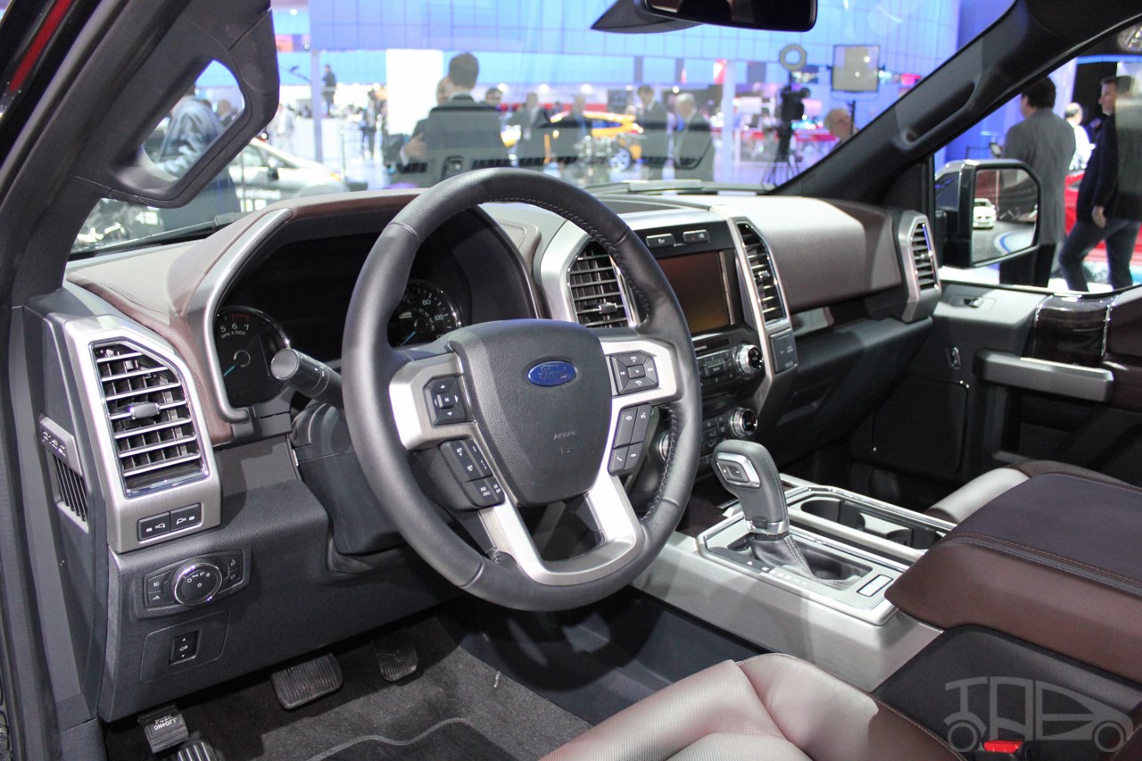 2015 Ford F-150 dash driver side at NAIAS 2014