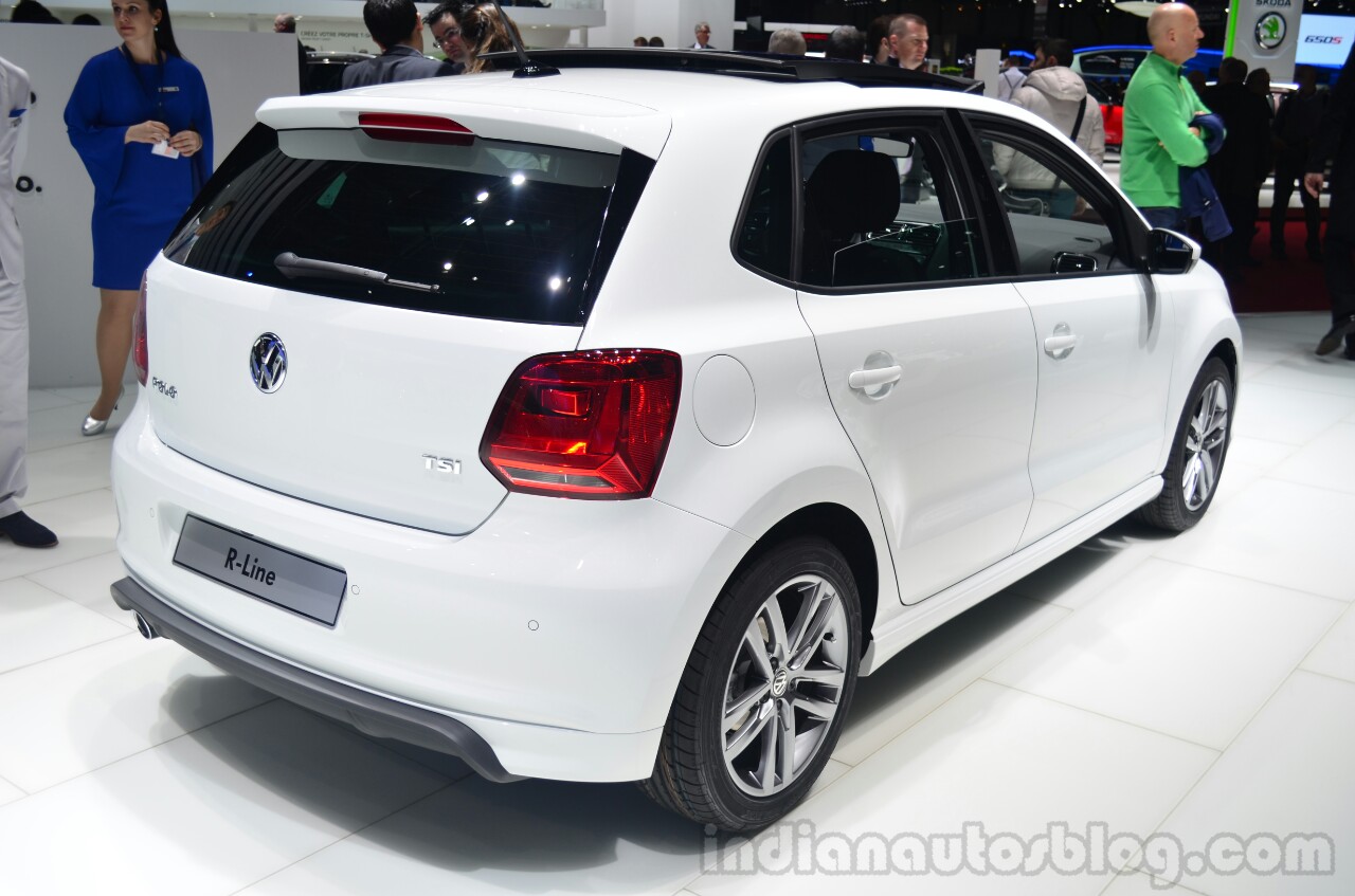 VW Polo R-Line rear three quarter - Geneva Live