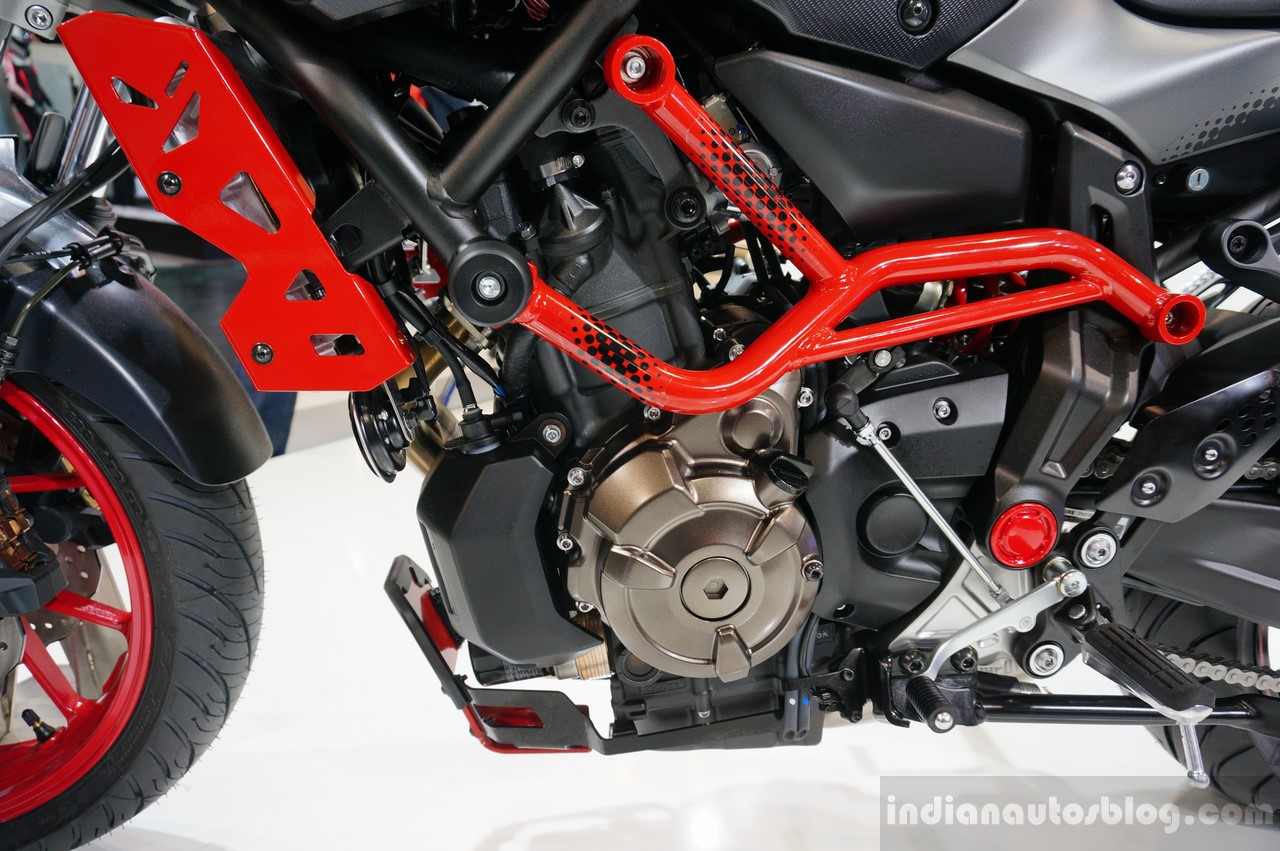 Yamaha MT-07 Moto Cage engine at the INTERMOT 2014