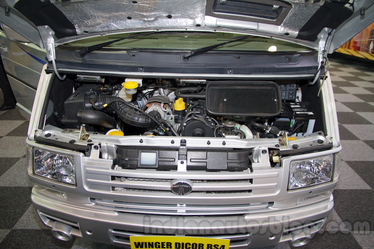 Tata Winger DICOR BS4 engine bay at the Bus and Special Vehicle Show 2015