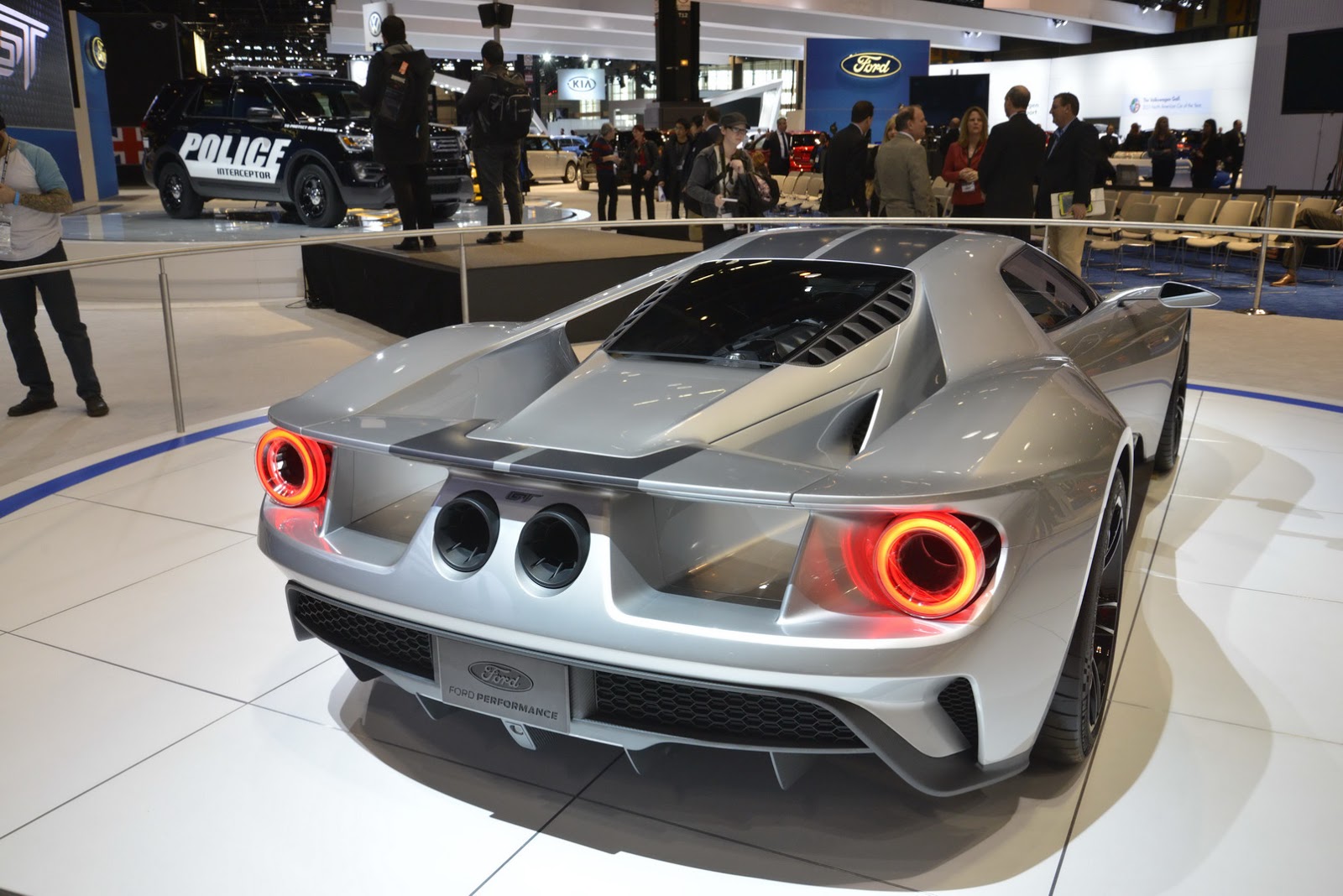 Ford GT rear three quarter view at the 2016 Chicago Auto Show