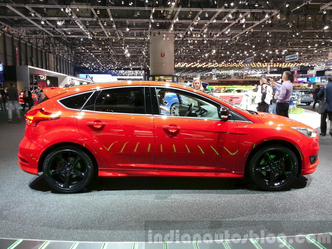 Ford Focus Red Edition side at the 2015 Geneva Motor Show