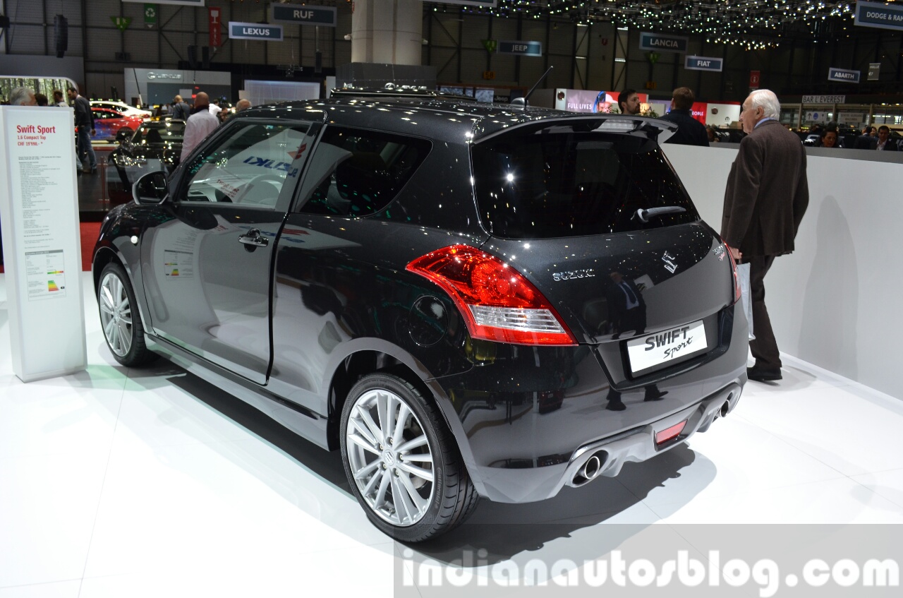 Suzuki Swift Sport rear quarter at 2015 Geneva Motor Show