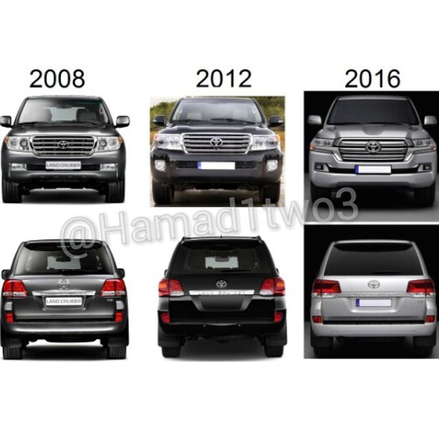 2016 Toyota Land Cruiser facelift front comparison leaked