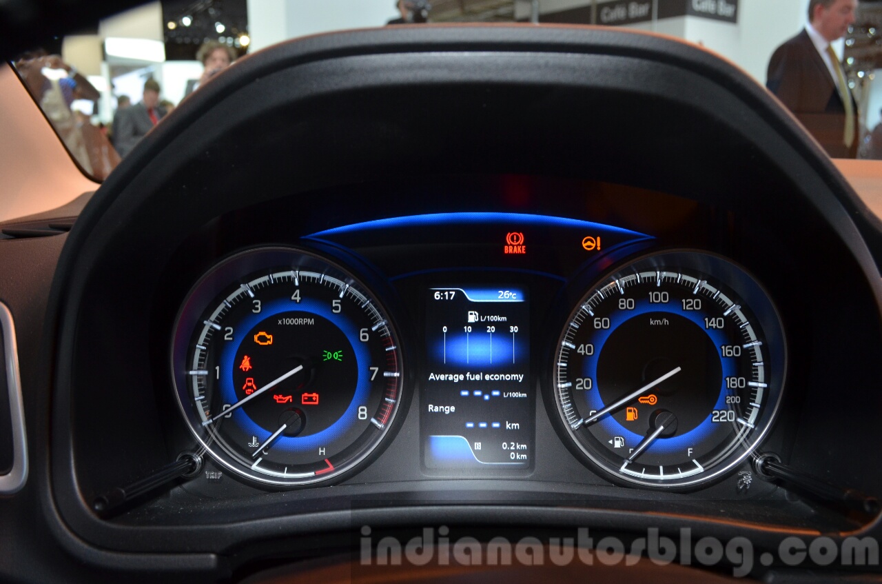 2016 Suzuki Baleno instrument cluster at the IAA 2015