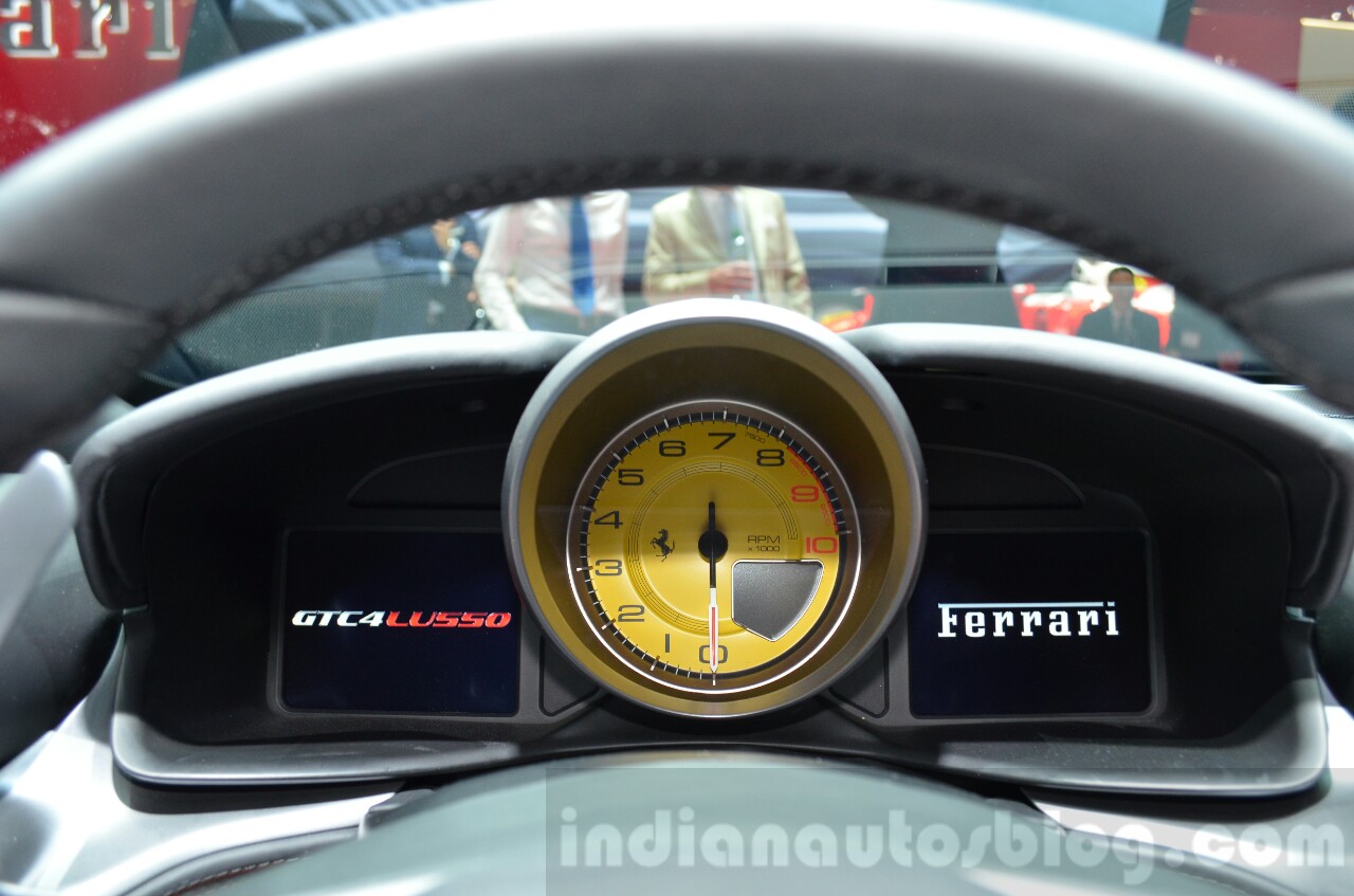 Ferrari GTC4Lusso instrument cluster at the 2016 Geneva Motor Show Live