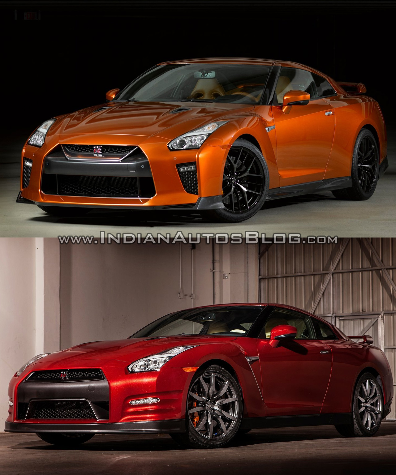 2017 Nissan GT-R vs 2015 Nissan GT-R front three quarters