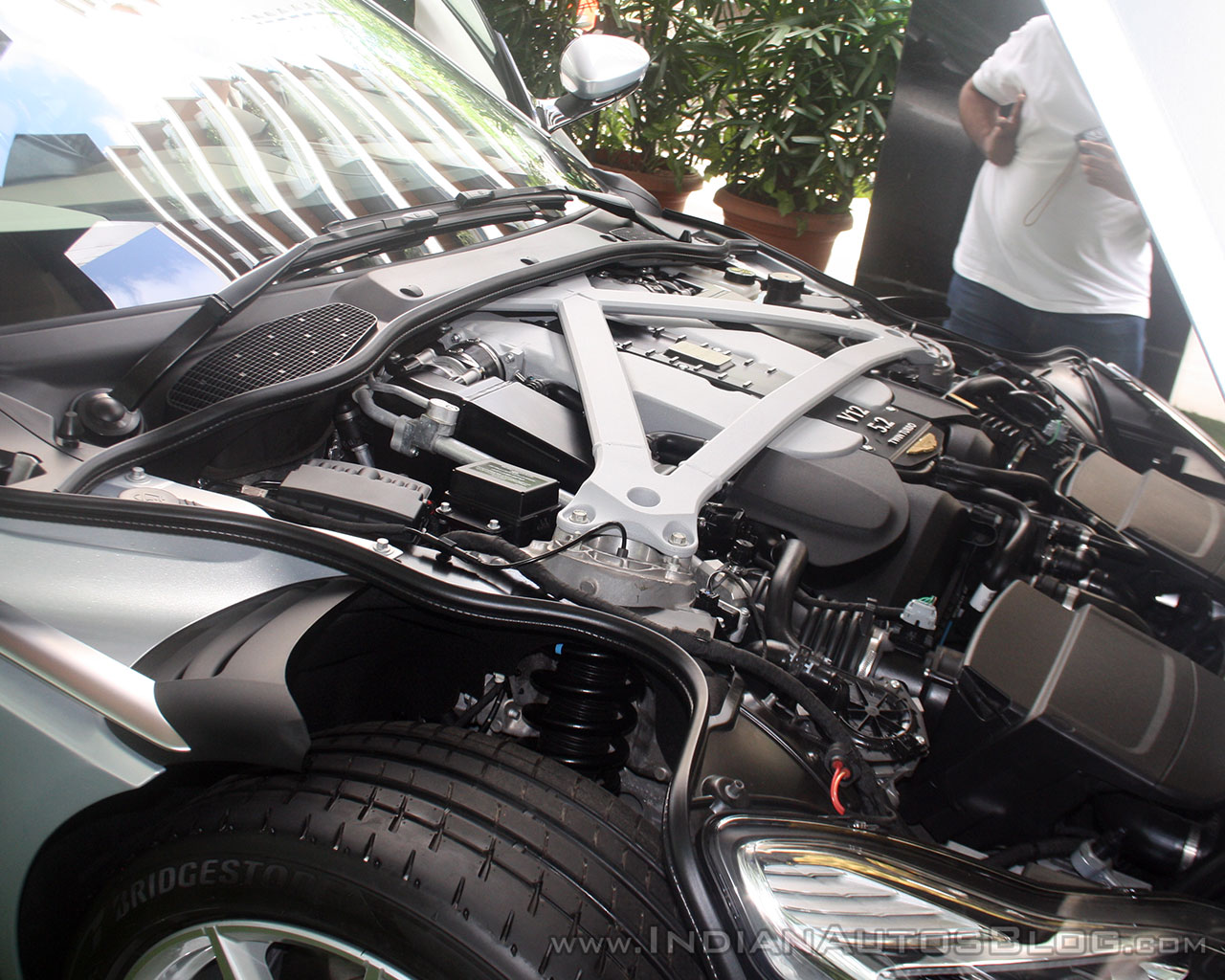 Aston Martin DB11 engine bay in India