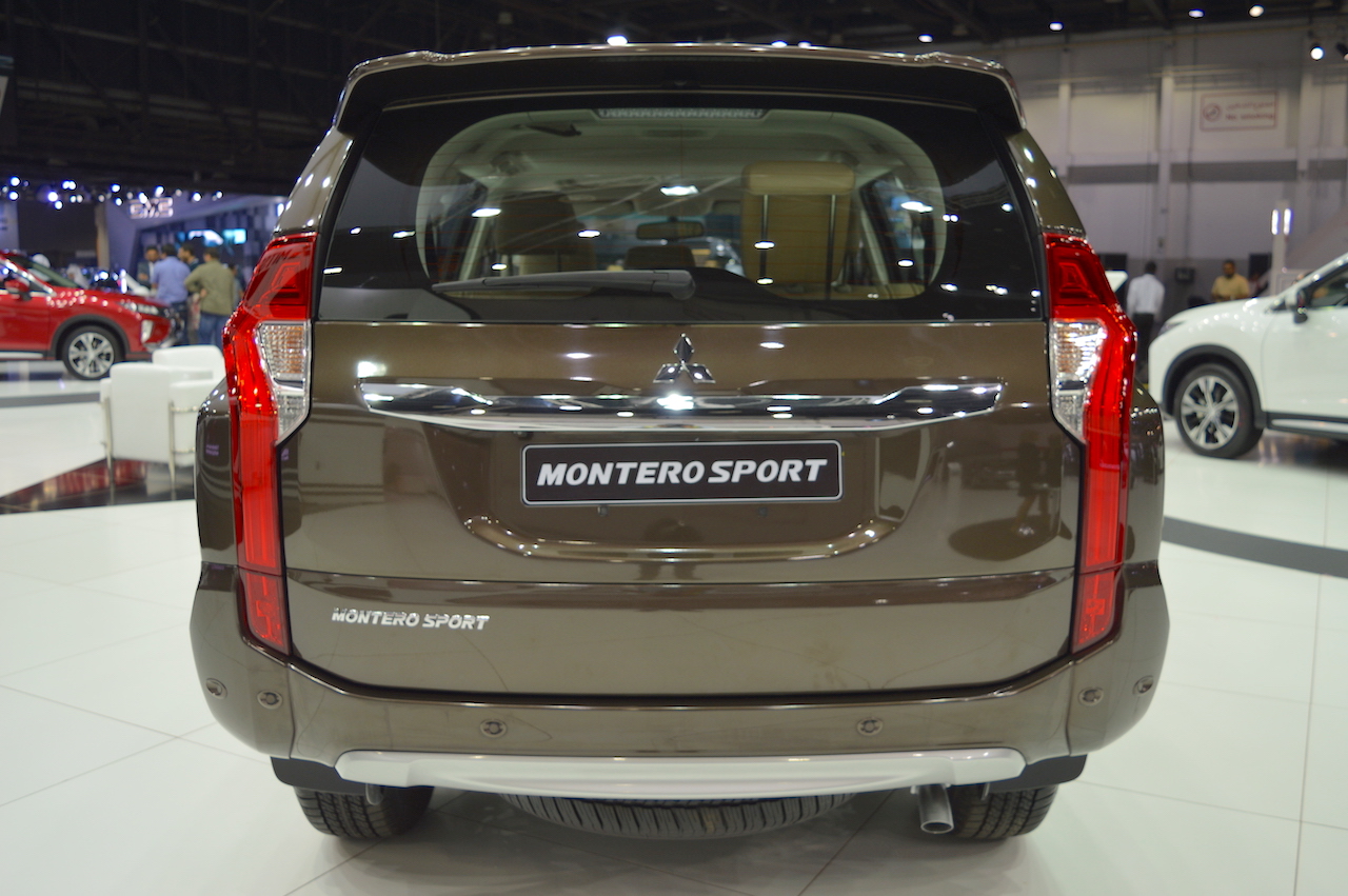 Mitsubishi Montero Sport rear at the 2017 Dubai Motor Show
