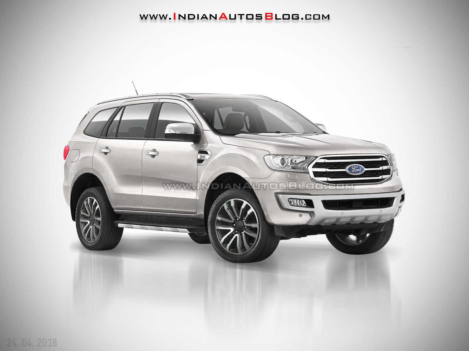 2018 Ford Endeavour : 2018 Ford Everest white front three quarter angle ...