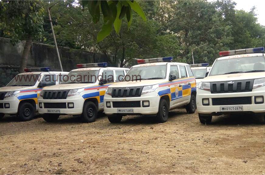 Mahindra TUV300 Mumbai Police fleet Mahindra TUV300 Mumbai Police fleet