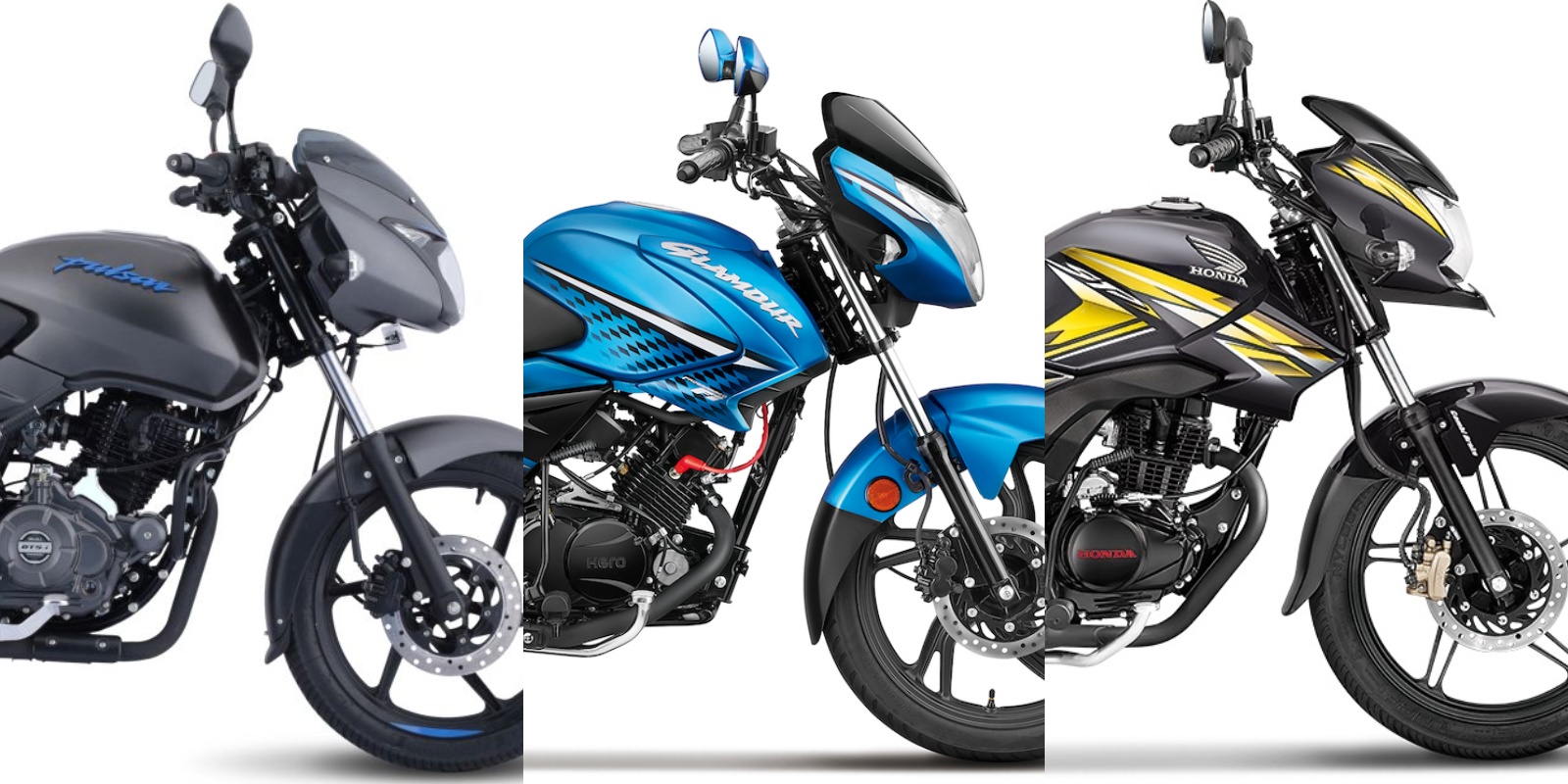 Bajaj Pulsar 125 Neon Vs Hero Glamour Vs Honda CB Shine SP Spec
