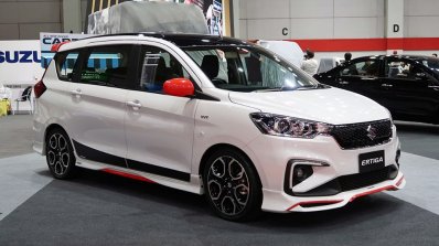 Suzuki Ertiga with Suzuki Swift Sport s alloy wheels showcased