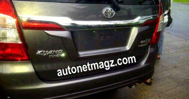 Spied - Rear fascia of the Toyota Innova facelift exposed