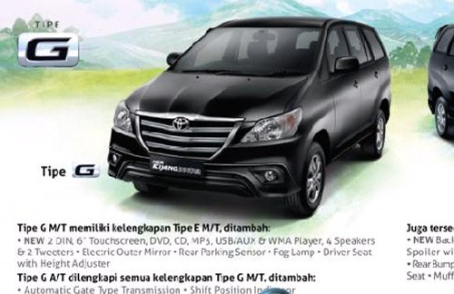 Brochure scans of the Toyota Innova facelift hit the web