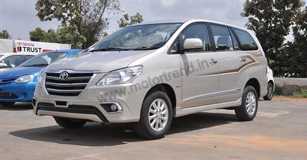 Spied - Facelifted Toyota Innova 'Z' reveals its interiors