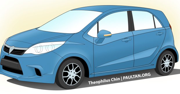 Rendering - Proton P2-30A Global Small Car