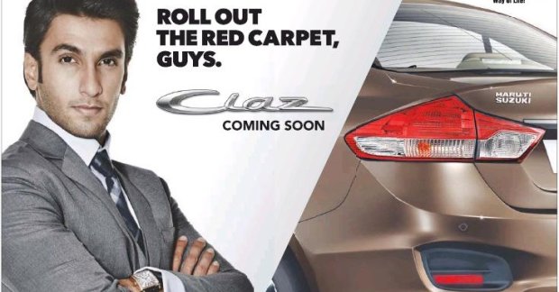 Maruti Ciaz teased in a print ad, launch in Sept