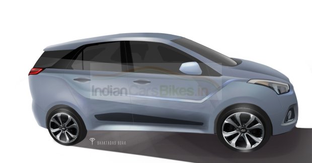Hyundai MPV based on Grand i10 rendering