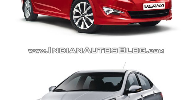 Hyundai Verna facelift vs Hyundai Verna - Old vs New