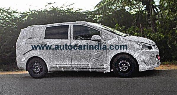 Mahindra's all-new MPV (Innova rival) shows side profile