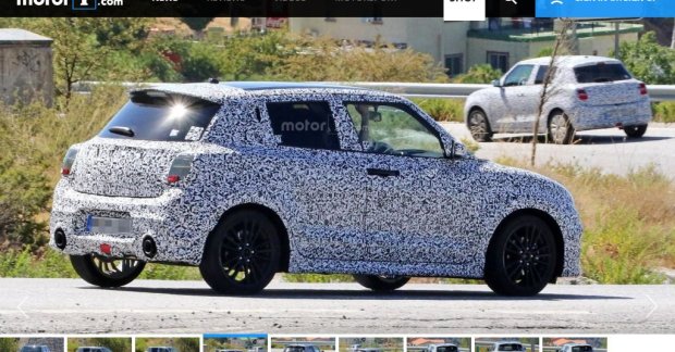 2017 Suzuki Swift Sport starts testing, shows twin exhausts