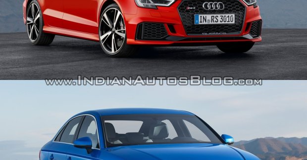Audi RS3 sedan vs. Audi A3 sedan - In Images