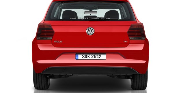 2017 VW Polo rear rendered in near-production guise