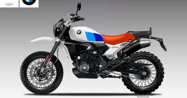 BMW G310R rendered as fully faired, cafe racer & scrambler