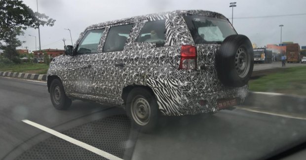 Mahindra TUV500 (Mahindra TUV300 Plus) spied again in India