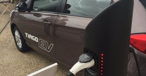 Tata Tiago EV Concept revealed at LCV 2017 in the UK