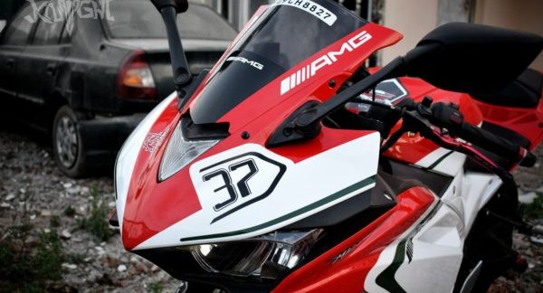 Yamaha YZF-R3 with MV Agusta F4 RC AMG Livery