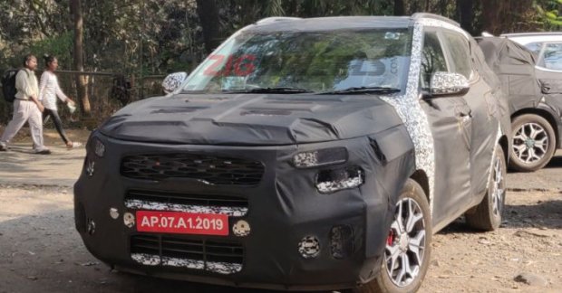 Kia SP2i (Hyundai Creta-rival) spotted testing in Delhi-NCR