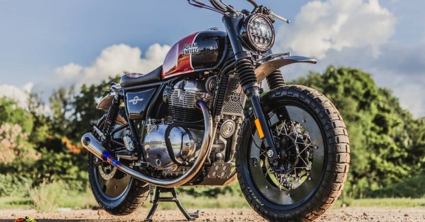 Modified Royal Enfield Interceptor INT 650 is ready for an adventure