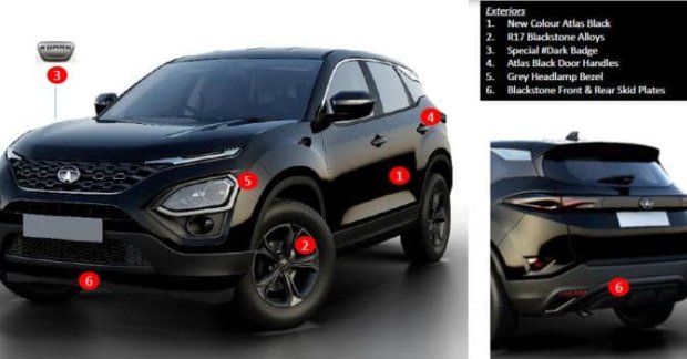 Tata Harrier Dark Edition official pictures leaked ahead of launch