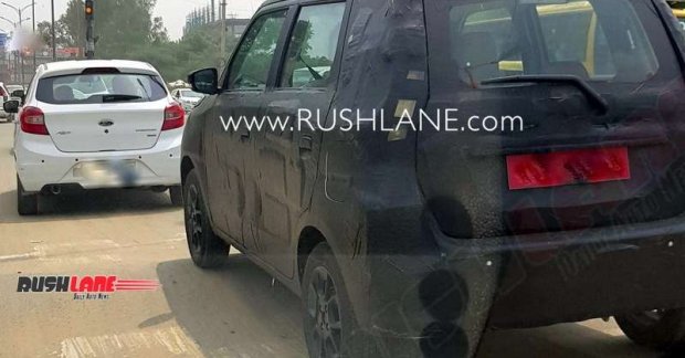 Maruti WagonR with Maruti Ignis’ wheels spied on test