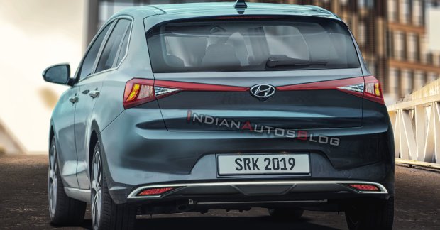 2020 Hyundai i20 rear three quarters - IAB rendering