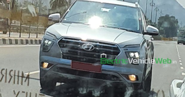 White 2020 Hyundai Creta spied completely undisguised for the first time