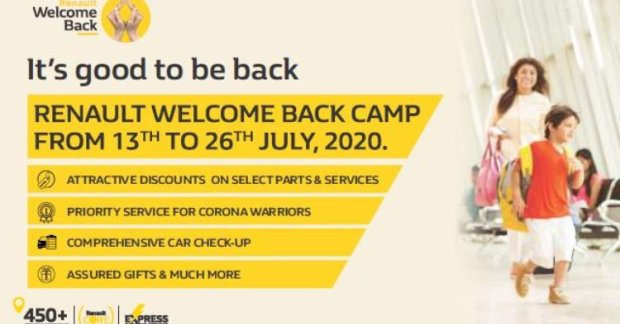 Renault announces ‘Welcome Back’ service camp for its customers in India
