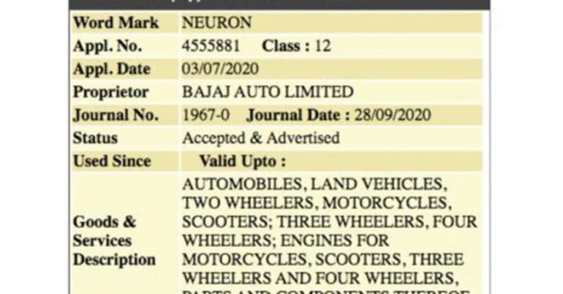 What could be the Neuron, moniker that Bajaj Auto has trademarked?