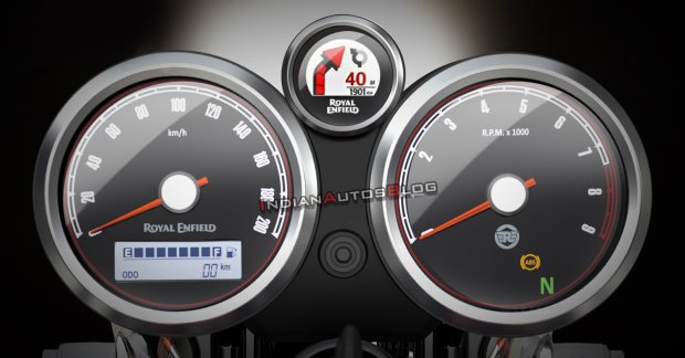 2021 Royal Enfield Continental GT 650 instrument cluster digitally imagined