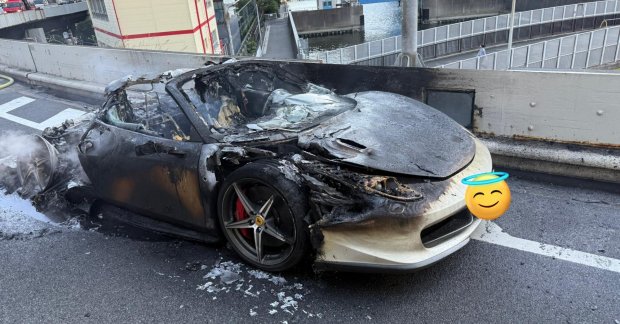 Tokyo Man’s New Ferrari 458 Burns Down on First Drive