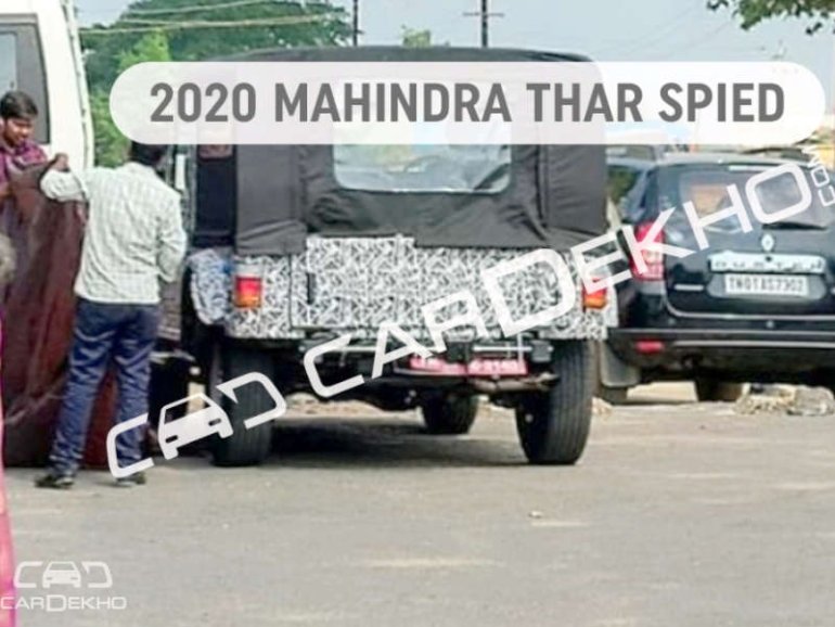 Next-gen 2020 Mahindra Thar makes spy photo debut